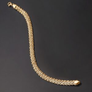 Ross-Simons 14kt Yellow Gold Braided Wheat Bracelet. 7.5 inches