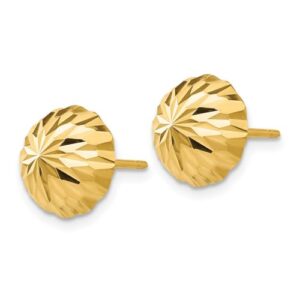 14k yellow gold 10mm stud earrings