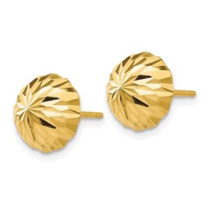 14K Yellow Gold 10mm Stud Earrings