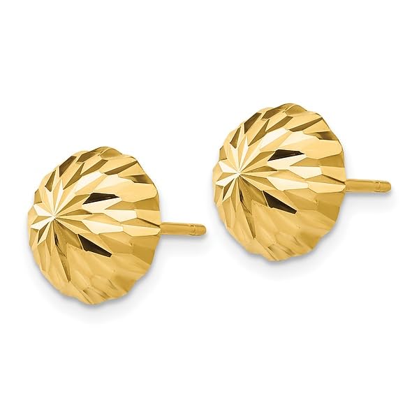 14K Yellow Gold 10mm Stud Earrings