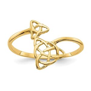 icecarats 14k yellow gold celtic love knot ring size 7