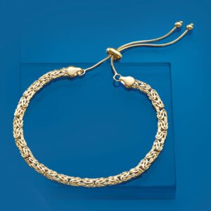 Ross-Simons 14kt Yellow Gold Byzantine Bolo Bracelet