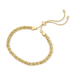 Ross-Simons 14kt Yellow Gold Byzantine Bolo Bracelet