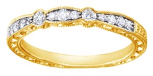 white natural diamond engagement wedding ring in 14k solid yellow gold (0.25 ct),ring size-9.5