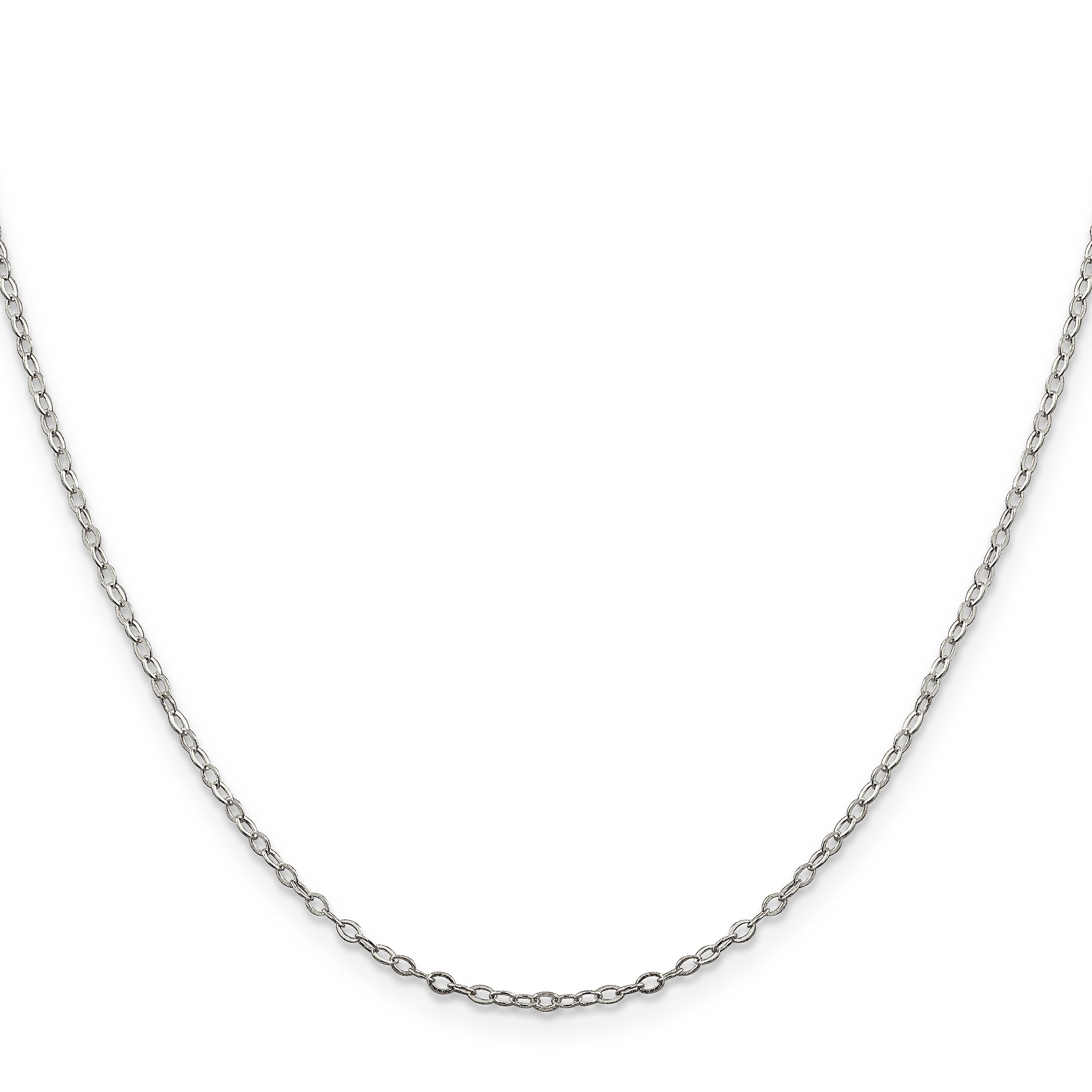 IceCarats 925 Sterling Silver 1.5mm Oval Cable Chain Necklace 20 inch