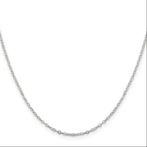 IceCarats 925 Sterling Silver 1.5mm Oval Cable Chain Necklace 20 inch