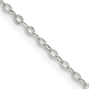 IceCarats 925 Sterling Silver 1.5mm Oval Cable Chain Necklace 20 inch