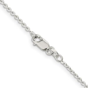 IceCarats 925 Sterling Silver 1.5mm Oval Cable Chain Necklace 20 inch