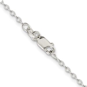 IceCarats 925 Sterling Silver 1.5mm Oval Cable Chain Necklace 20 inch