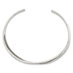 IceCarats 925 Sterling Silver 3mm Hammered Bands Bangle Bracelet