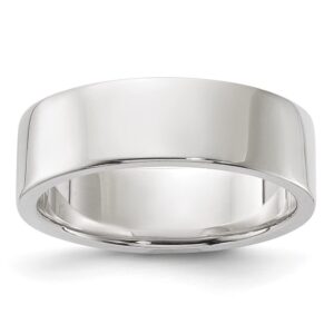 icecarats 925 sterling silver 6mm plain classic wedding band ring size 7