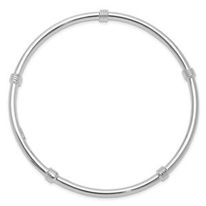 IceCarats 925 Sterling Silver Slip On Bangle Bracelet