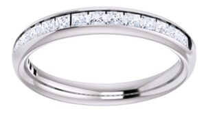 affy princess cut white natural diamond engagement wedding ring in 14k white gold (0.62 cttw),ring size-11.5