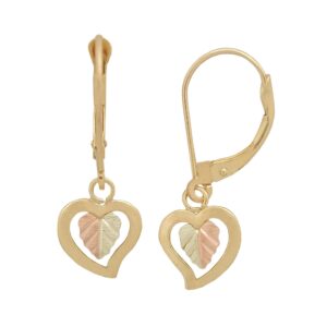 black hills gold 10k leverback earrings