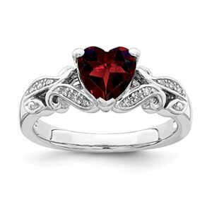 925 sterling silver diamond garnet ring love gemstone fine jewelry for women gifts for her