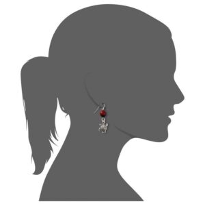 Peruvian Turtle Earrings for Women - Huayruro Red & Black Seed, Dangle Ecofriendly Earrings by EB