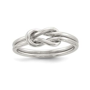 icecarats 925 sterling silver love knot ring size 7