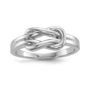 icecarats 925 sterling silver love knot ring size 7