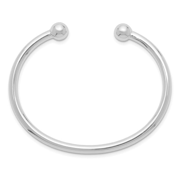 IceCarats 925 Sterling Silver 3mm Cuff Bangle Bracelet