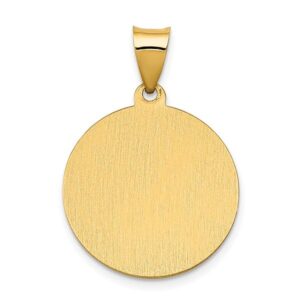 IceCarats 14K Yellow Gold Saint Cecilia Medal Necklace Charm Pendant Only