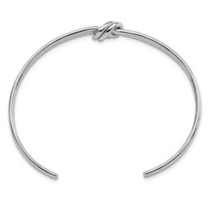 IceCarats 925 Sterling Silver Love Knot Cuff Bangle Charm Bracelet