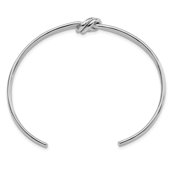 IceCarats 925 Sterling Silver Love Knot Cuff Bangle Charm Bracelet