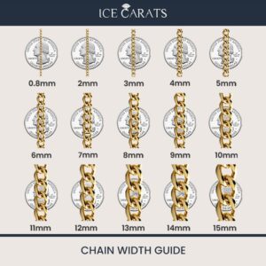 IceCarats 10K Yellow Gold Double Link Chain Charm Bracelet 8 inch