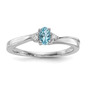 icecarats 925 sterling silver swiss blue topaz diamond ring gemstone band december birthstone jewelry size 8.00