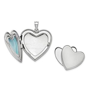 IceCarats 925 Sterling Silver Paw Print Pet Ash Holder Heart Love Personalized Photo Locket Cremation Necklace Memorial Charm Urn Pendant 30.5mm x 23.8mm Only