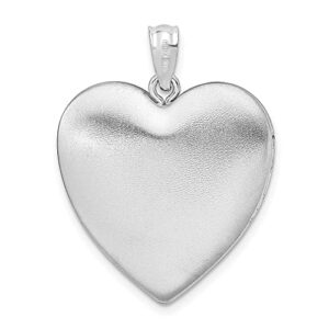 IceCarats 925 Sterling Silver Paw Print Pet Ash Holder Heart Love Personalized Photo Locket Cremation Necklace Memorial Charm Urn Pendant 30.5mm x 23.8mm Only