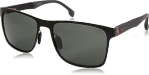 carrera men's ca8026/s square sunglasses, matte black, 57 mm