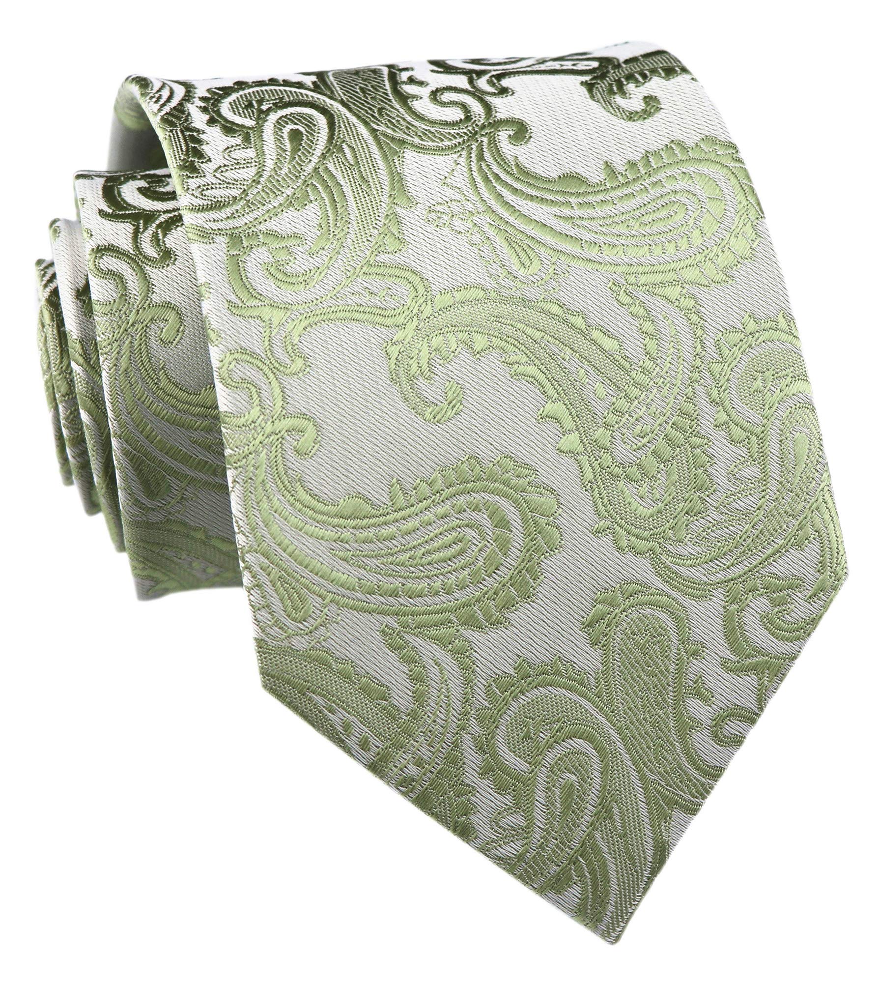 Men Tender Green Texture Ties Stylish HANDMADE Luxury Formal Suit Selt Neckties