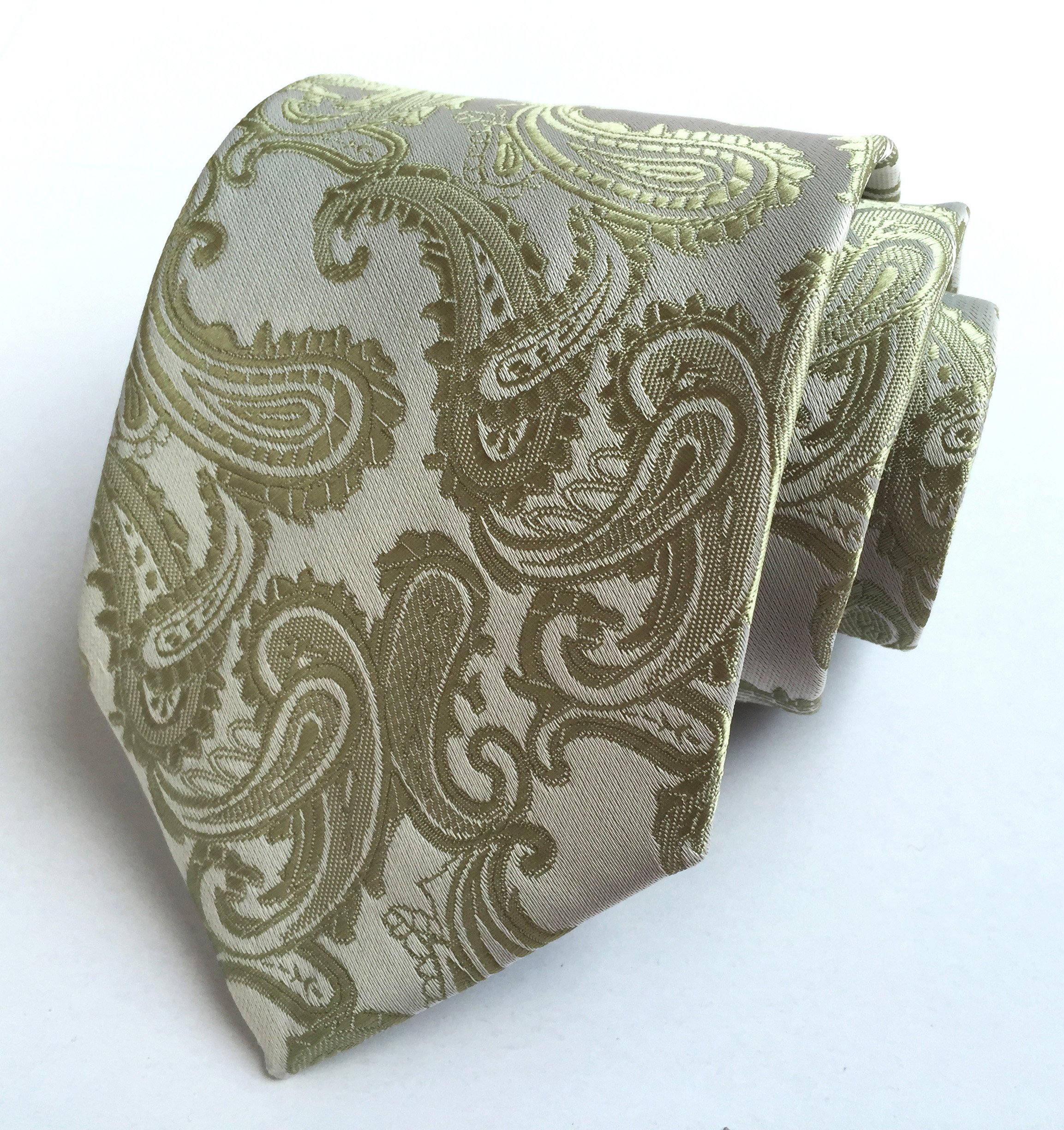 Men Tender Green Texture Ties Stylish HANDMADE Luxury Formal Suit Selt Neckties