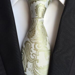 Men Tender Green Texture Ties Stylish HANDMADE Luxury Formal Suit Selt Neckties