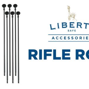 Liberty Safe Rifle Rod Starter - Gun Safe Accessory- Black - Increase Long Gun capacity in Gun Safe (.17 Caliber - 2 Pack)