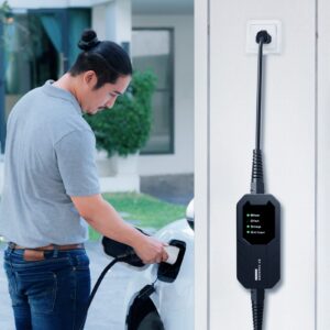 MEGEAR Skysword Ⅱ Level 1 EV Charger (110V, 16A, 25ft), EVSE Home Electric Vehicle Portable Charging Station (NEMA 5-15 Plug)