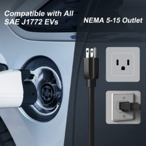 MEGEAR Skysword Ⅱ Level 1 EV Charger (110V, 16A, 25ft), EVSE Home Electric Vehicle Portable Charging Station (NEMA 5-15 Plug)