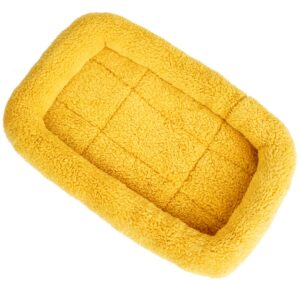 xiaoyu winter warm comfortable pet dog cat sleeping bed mat for pet house/kennels/cage/crate bed, yellow, m