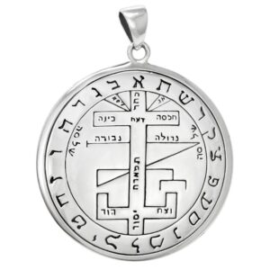 moonlight mysteries sterling silver mystical figure of solomon talisman pendant