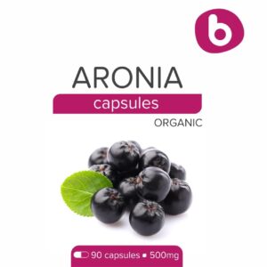 b Bobica Organic Aronia Berry Capsules, Chokeberry Capsules, Antioxidant Superfood, High in Flavonoids, Polyphenols, Immunity, 500 mg, 90 Vegan caps