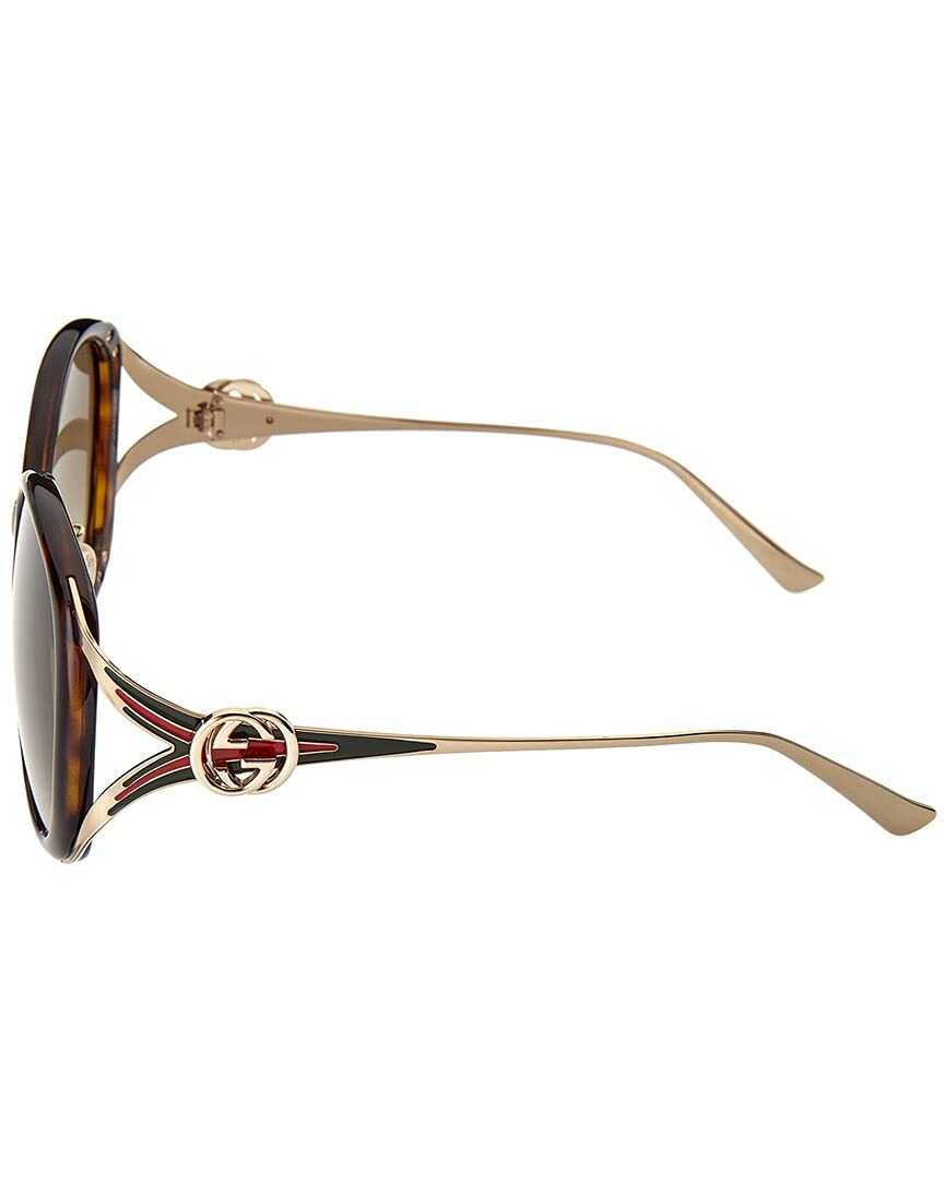 Gucci Brown Gradient Round Ladies Sunglasses GG0226SK 003 60