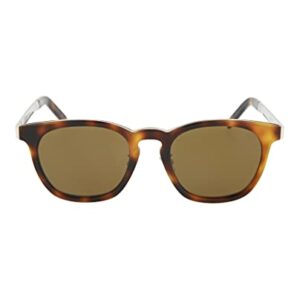 Saint Laurent Square/Rectangle Sunglasses Shiny Havana Shiny Silver Luxury Eyewear Made In Italy Acetate Frame Designer Fashion for Everyday Luxury