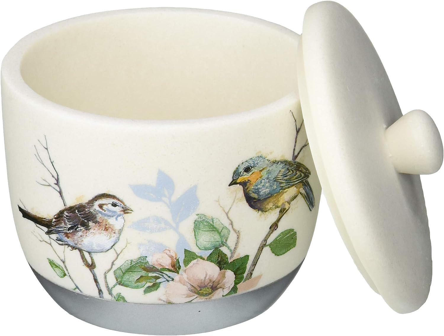 Avanti Linens - Covered Jar, Countertop Organizer, Bird Design Home Decor (Love Nest Collection)