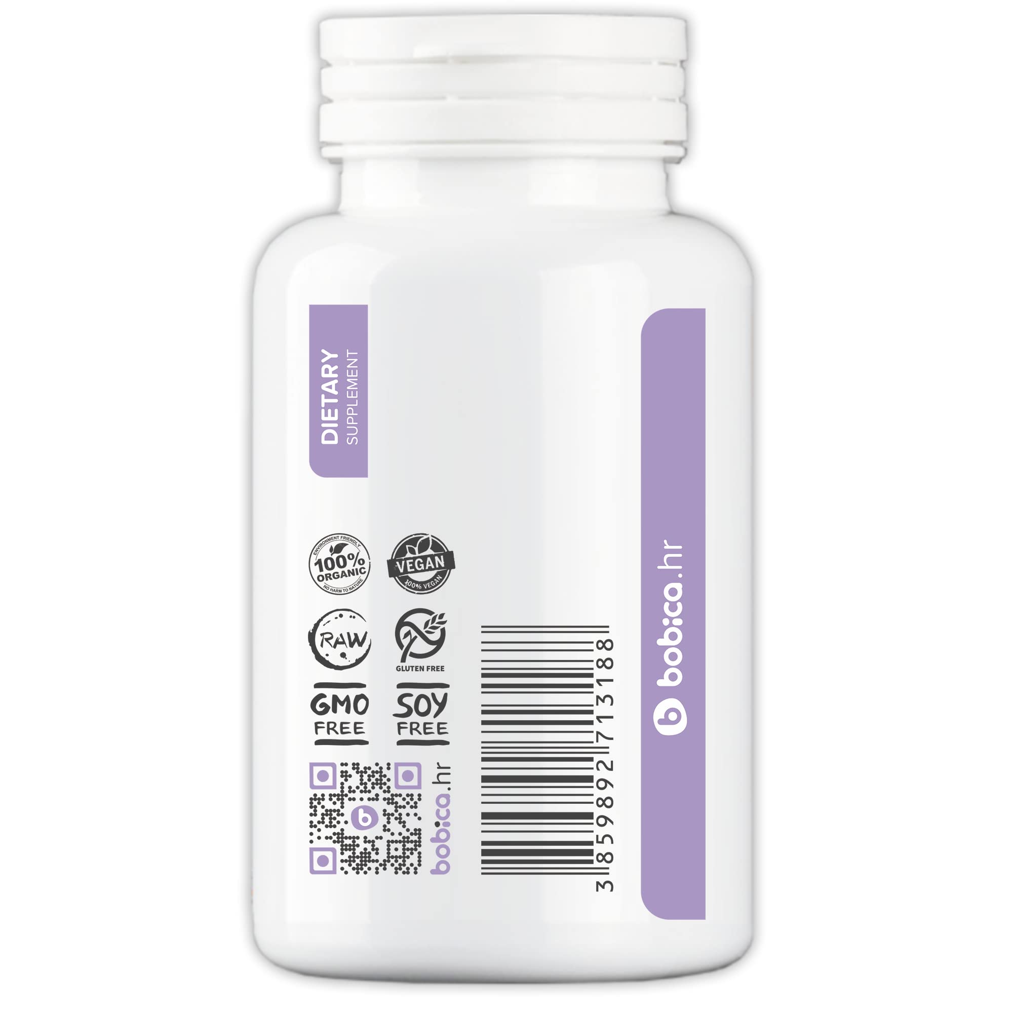 Bobica Premium European Organic Lavender Capsules, Helps Reduce Stress, Calming, GMO Free, Gluten Free, All Natural, 250 mg, 90 Vegan caps