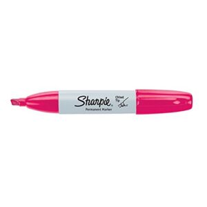 sharpie permanent marker, chisel tip, magenta, each