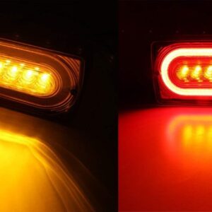 iJDMTOY Smoked Lens Dynamic Sequential Blink Laser Style Full LED Turn Signal Light Tail Lamps Compatible With 1999-18 Mercedes W463 G-Class G500 G550 G55 G63 AMG (2019 G Design)