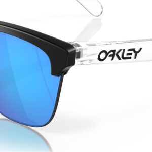 Oakley Men's OO9374 Frogskins Lite Square Sunglasses, Matte Black/Prizm Sapphire, 63 mm