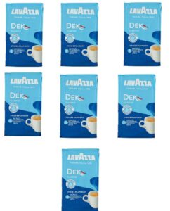 7x lavazza dek ground italian coffee espresso 250g caffeine free!