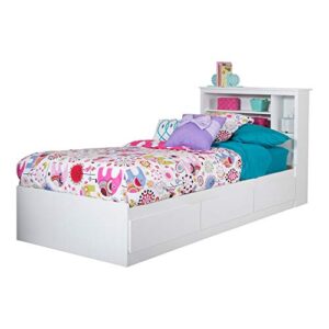 south shore vito twin mates bed with bookcase headboard (39")