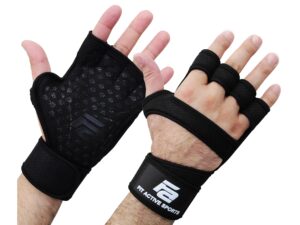 fit active sports rx1 weight lifting gloves for workout, gym cross training - pull ups, kettlebells, deadlifts, weightlifting - men & women - more grip, more reps (black, small)